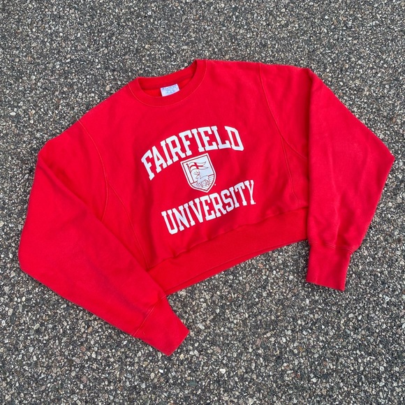 Champion | Tops | Fairfield University Cropped Sweatshirt | Poshmark